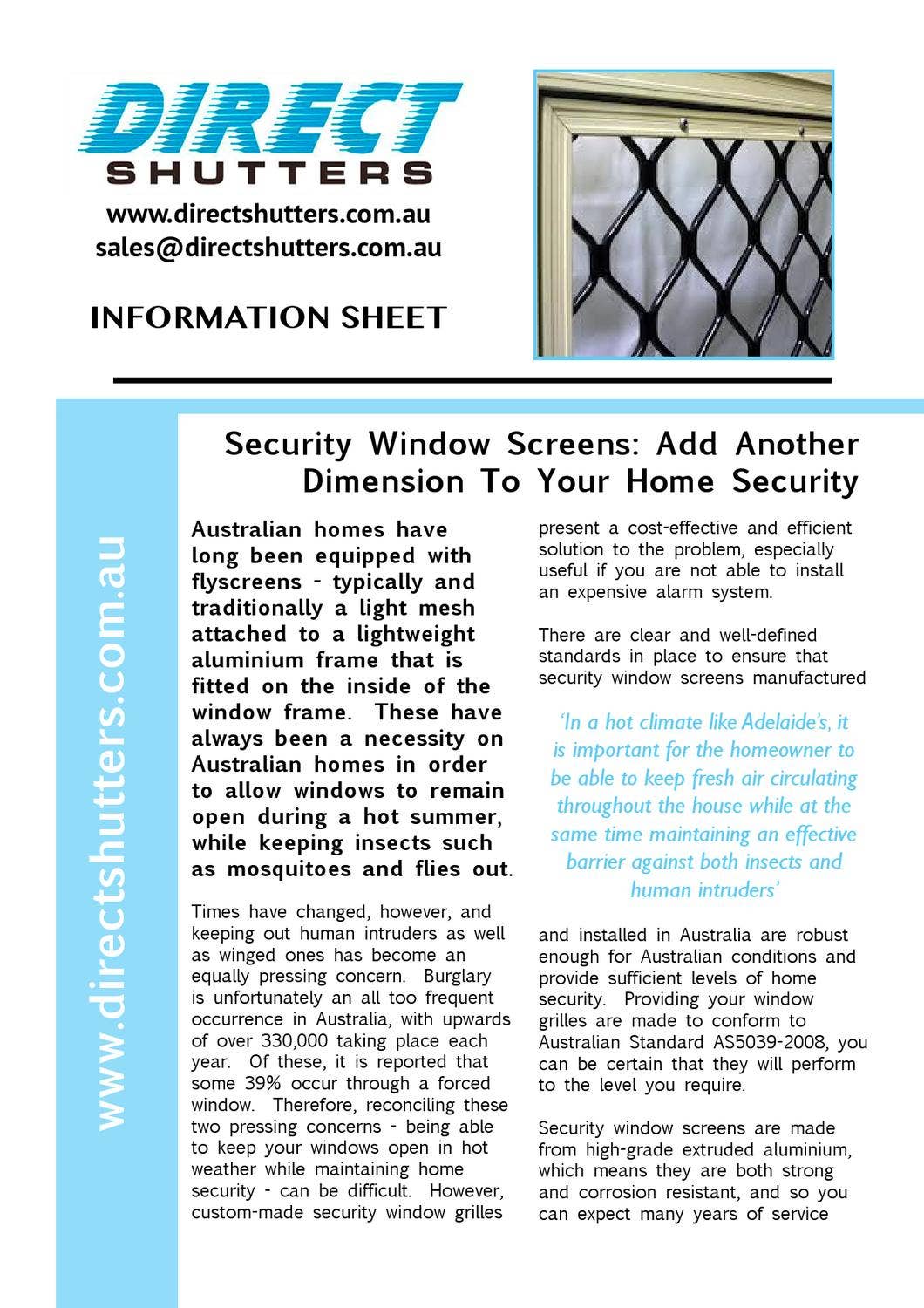 Direct Shutters - Security Window Screens: Add Another Dimension To ...