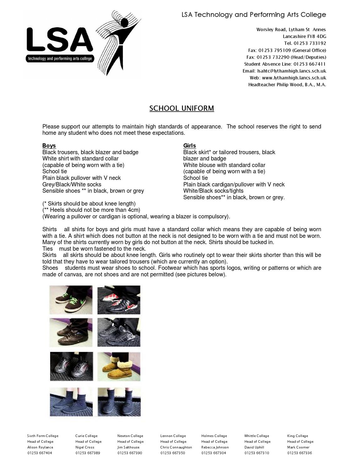 School Uniform Regulations by Schudio - Issuu