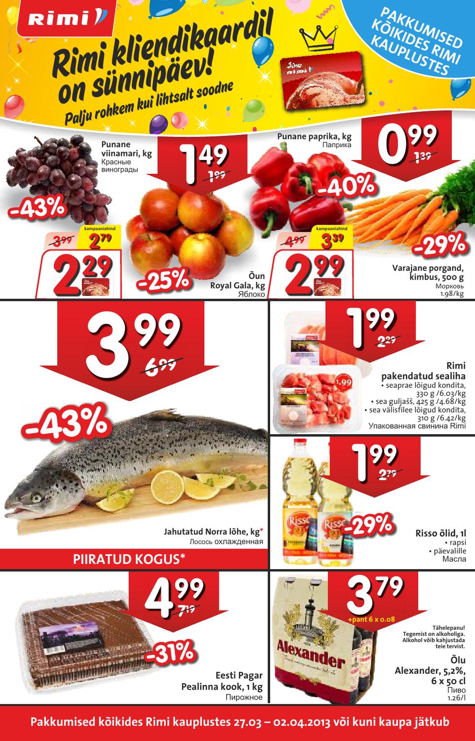 Rimi kliendileht 27.03-02.04 by Rimi - Issuu