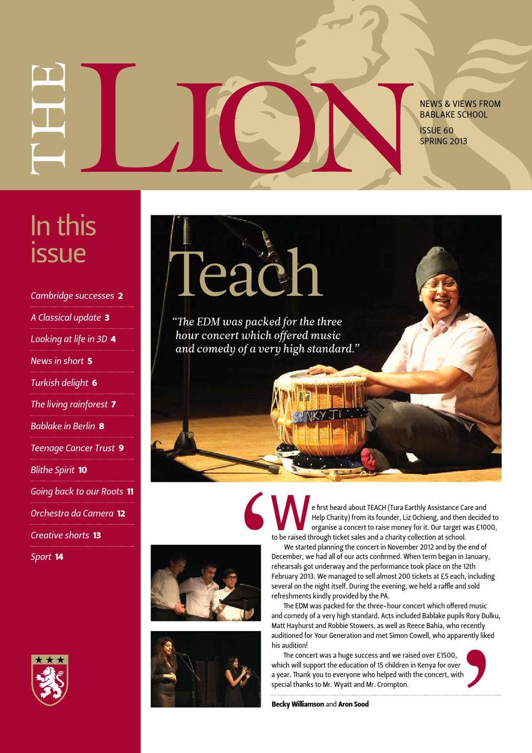 The Lion - Issue 60 by Bablake - Issuu