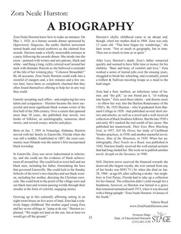 Zora Neale Hurston Biography