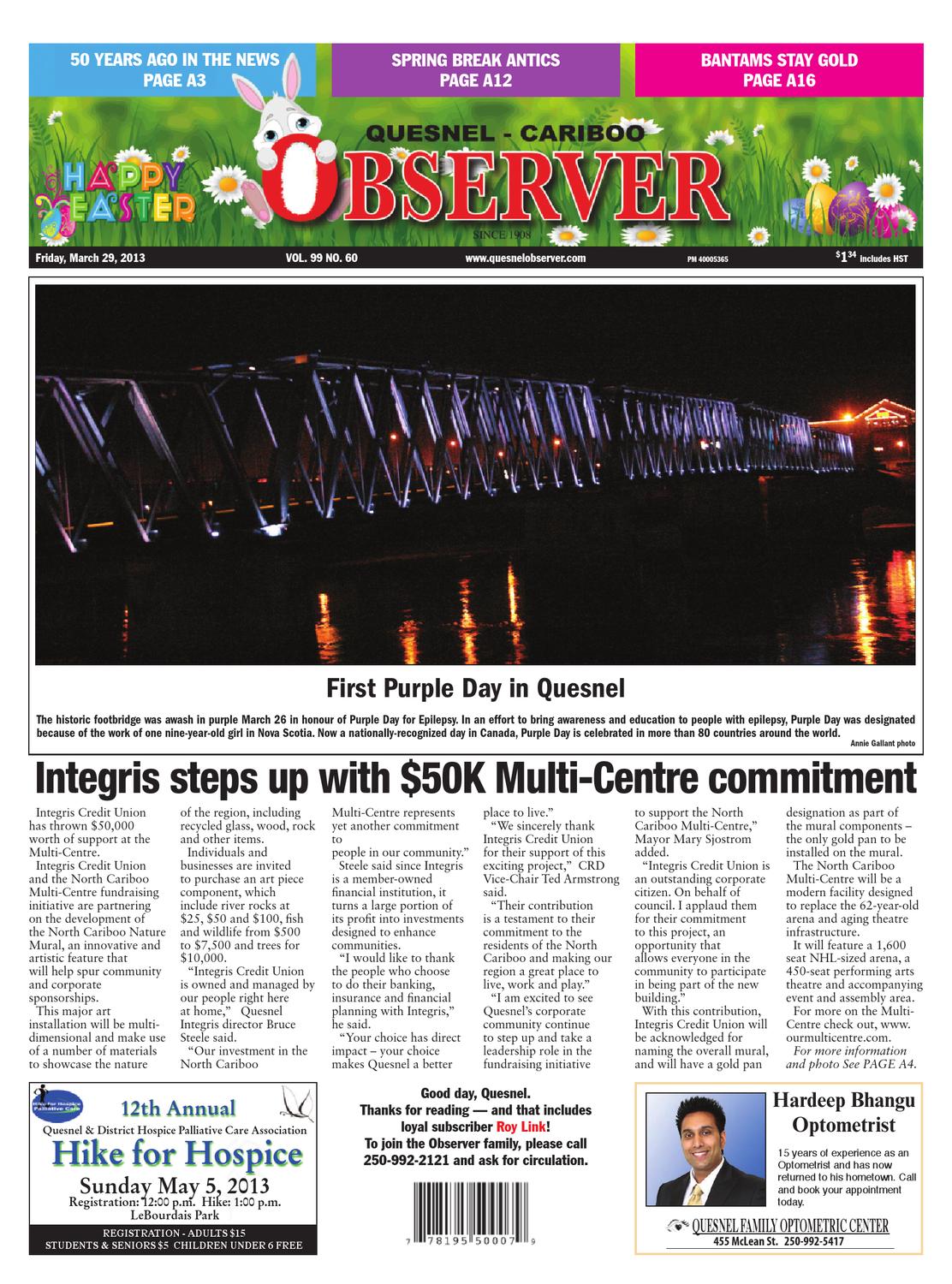 Quesnel Cariboo Observer, March 29, 2013 by Black Press Media Group - Issuu