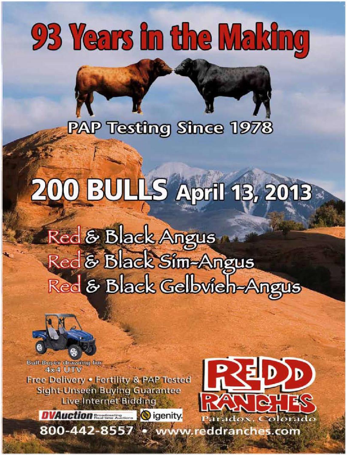 Redd Ranches High Altitude Bull Sale by Cattle In Motion, LLC - Issuu