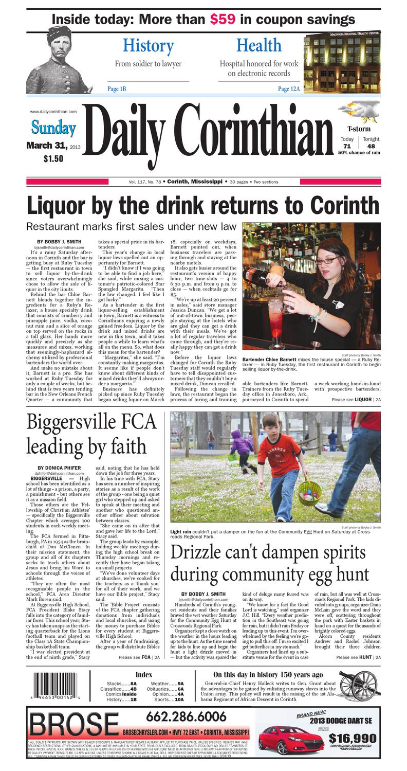 Daily Corinthian E-Edition 033113 by Daily Corinthian - Issuu