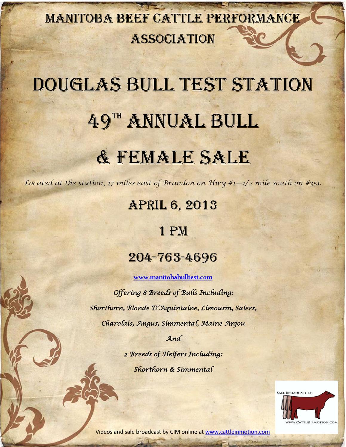 Manitoba Bull Test Station Bull Sale by Cattle In Motion, LLC - Issuu