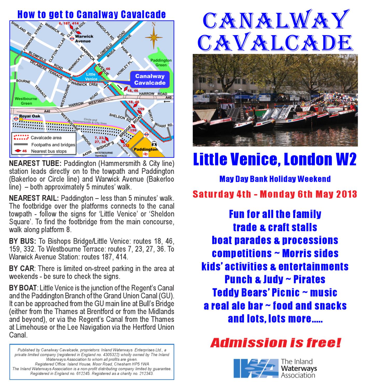 Canalway Cavalcade pre event leaflet by The Inland Waterways ...