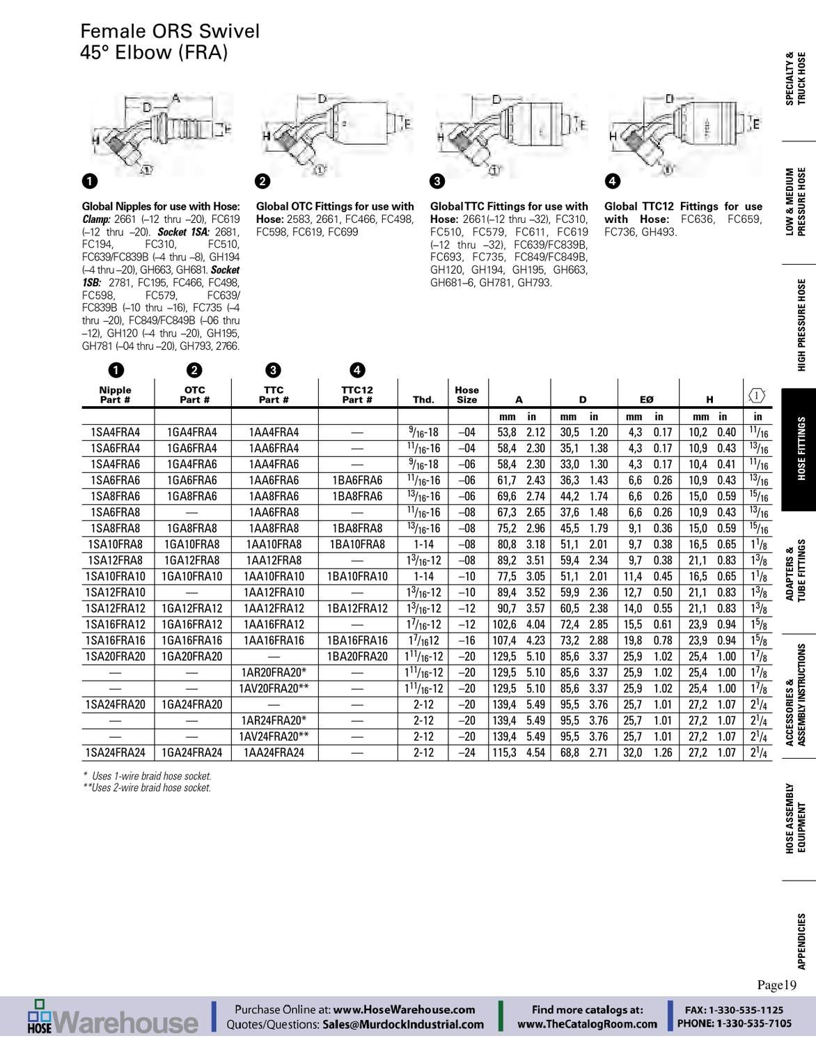 Crimp Fittings Hose Ends Eaton Aeroquip Catalog Section by Murdock ...