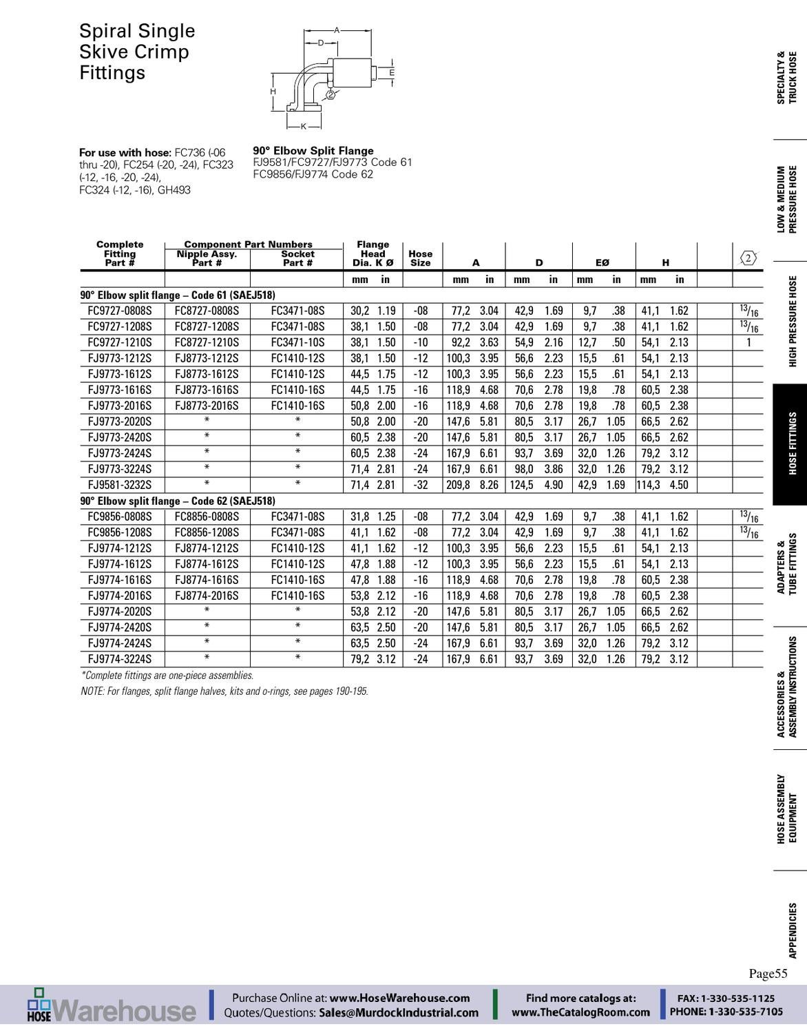 Crimp Fittings Hose Ends Eaton Aeroquip Catalog Section by Murdock ...