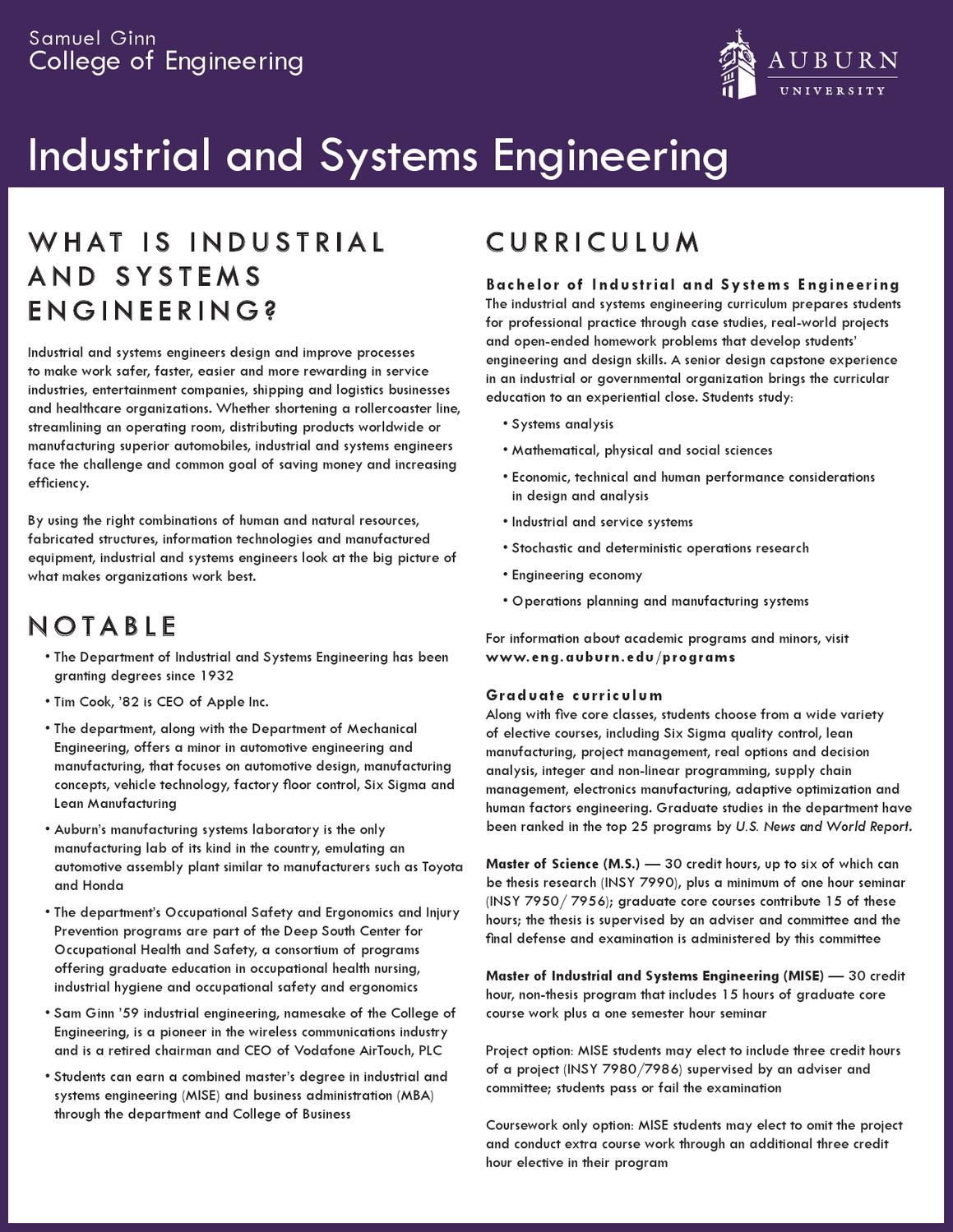ISE by Auburn University College of Engineering - Issuu