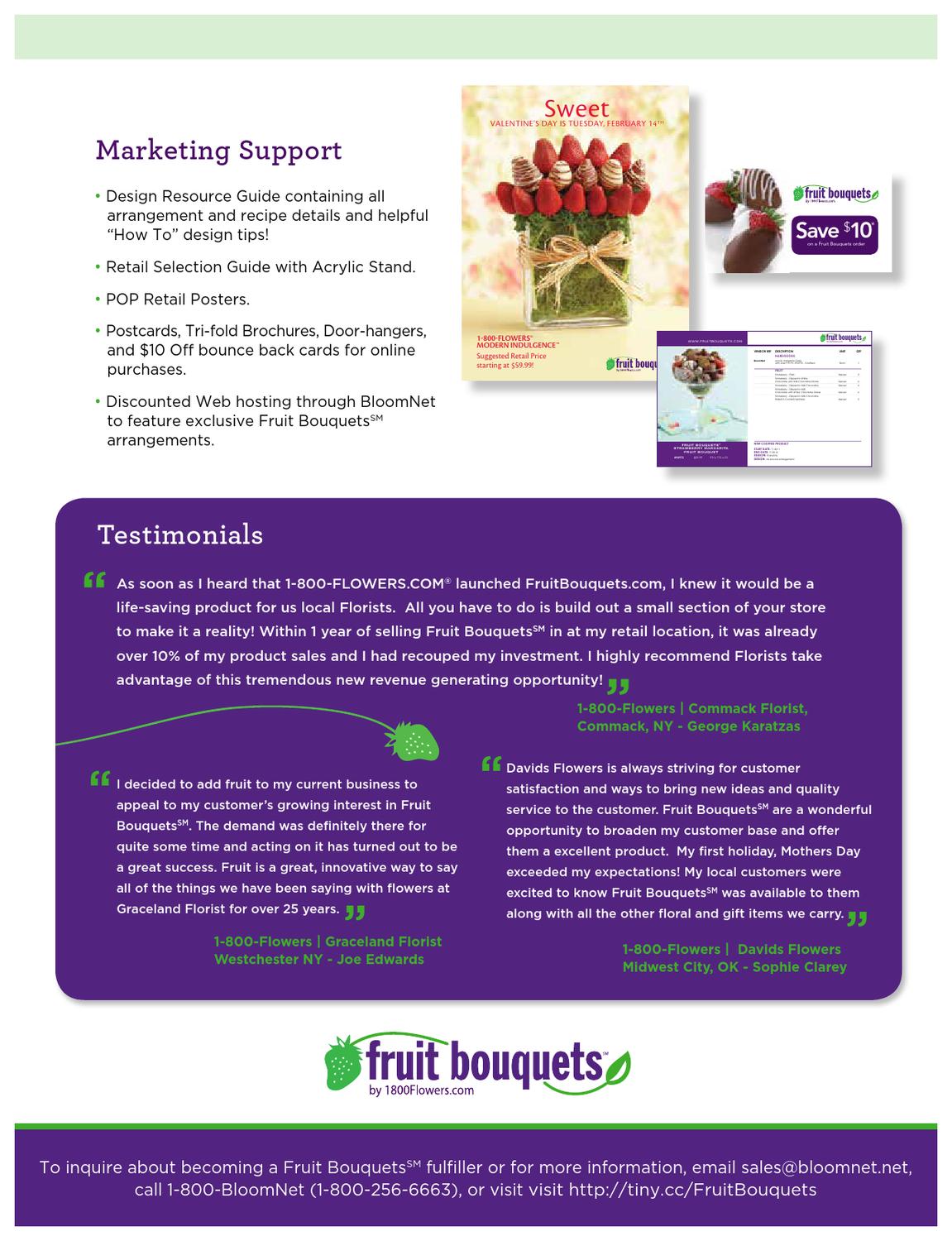 Fruit Bouquets BloomNet Marketing Brochure by BloomNet - Issuu