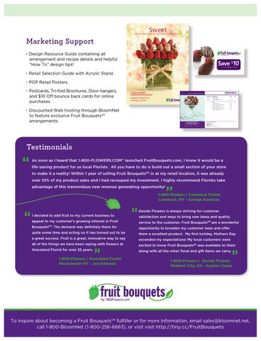 Fruit Bouquets BloomNet Marketing Brochure by BloomNet - Issuu