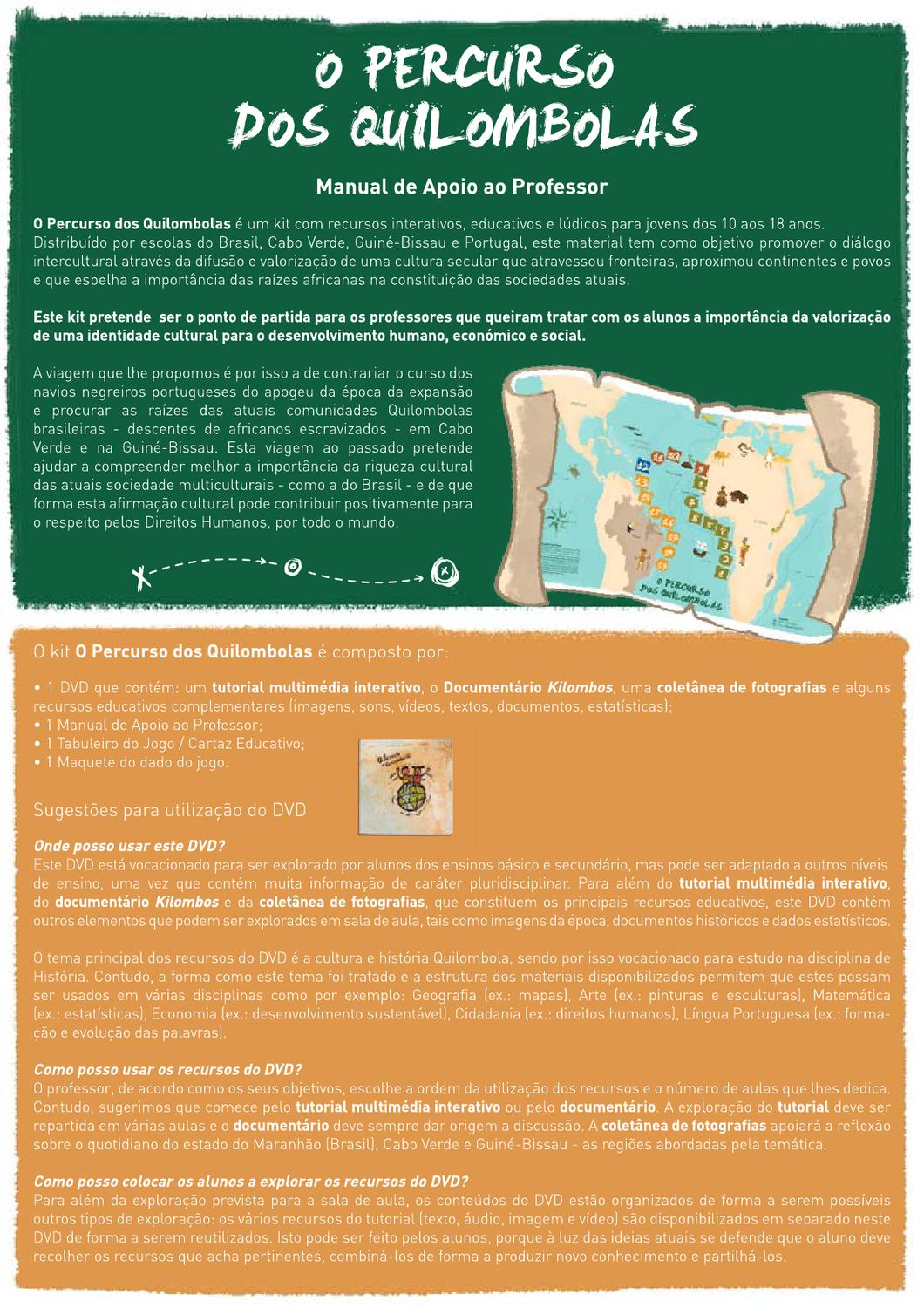 Manual de Apoio ao Professor - O Percurso dos Quilombolas (2/3) by IMVF ...