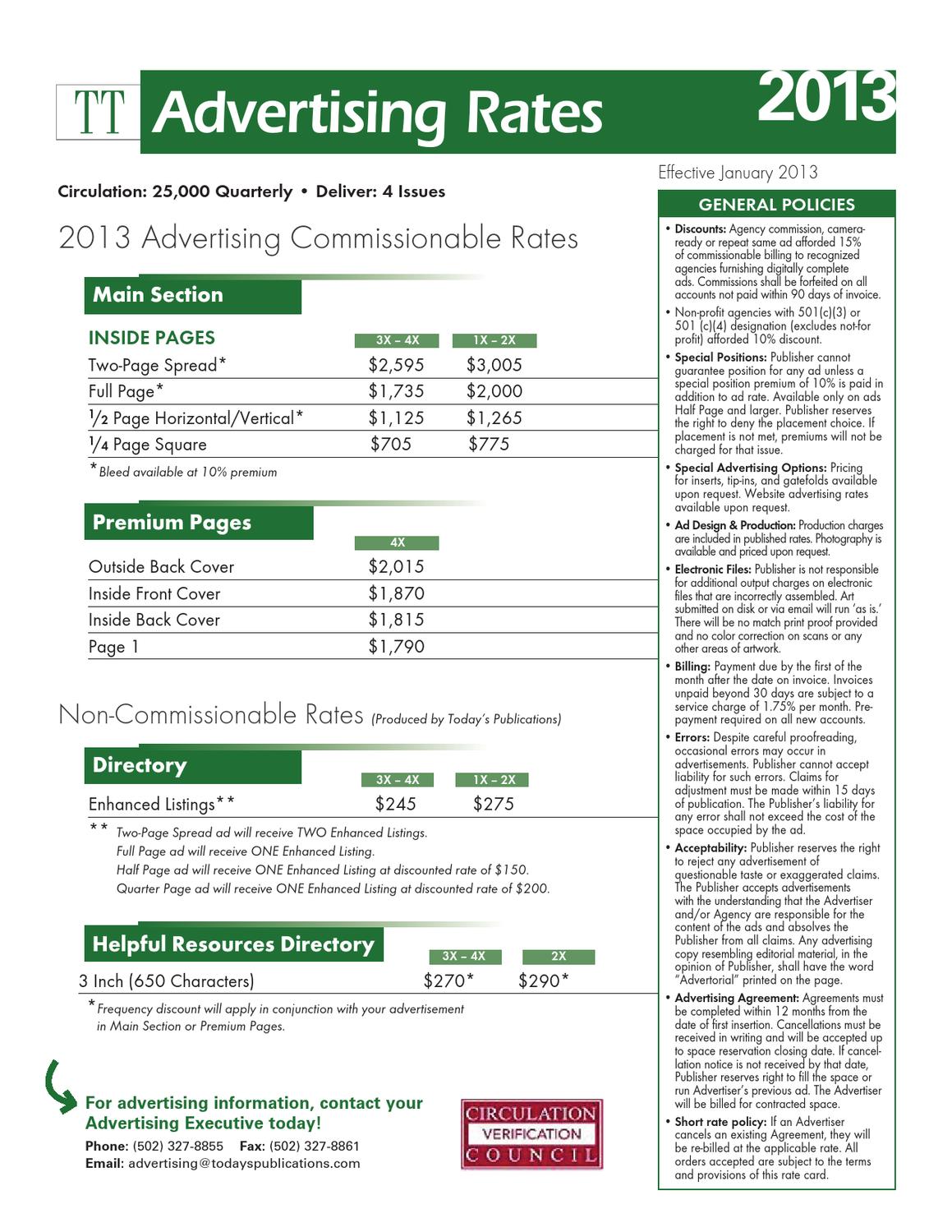 TT Rates and Specs 2013 by Today's Transitions - Issuu