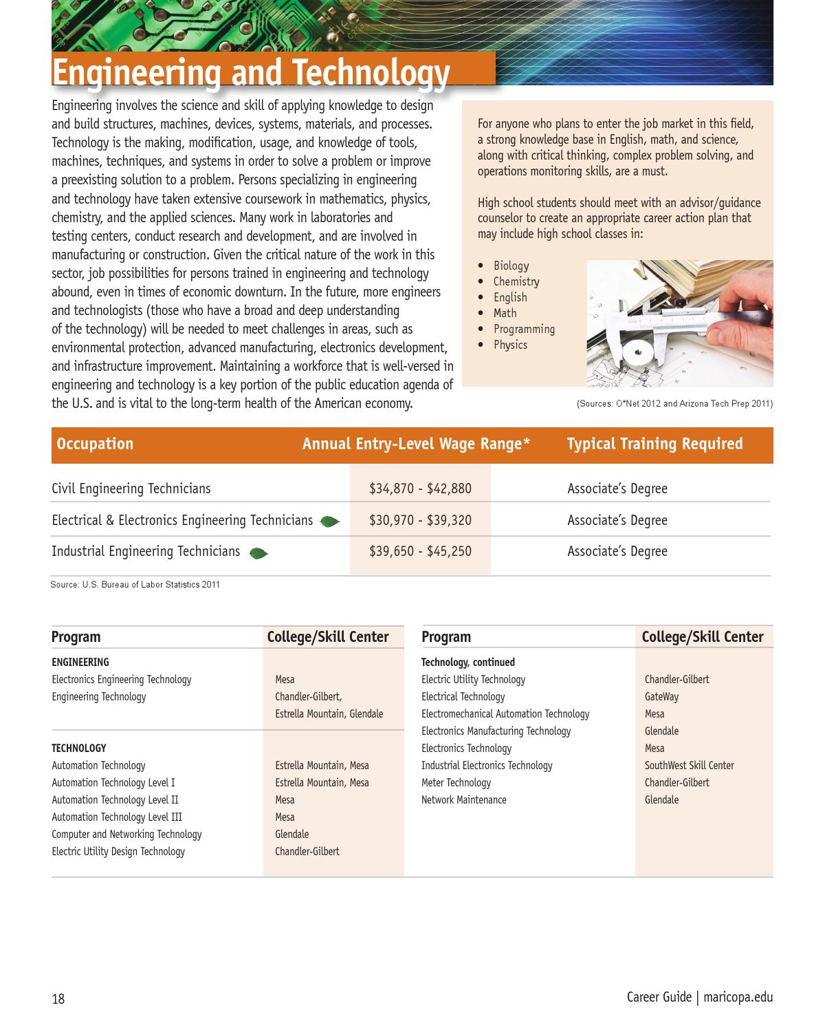Engineering & Technology | Career Guide 2013 | Maricopa.edu | Arizona ...