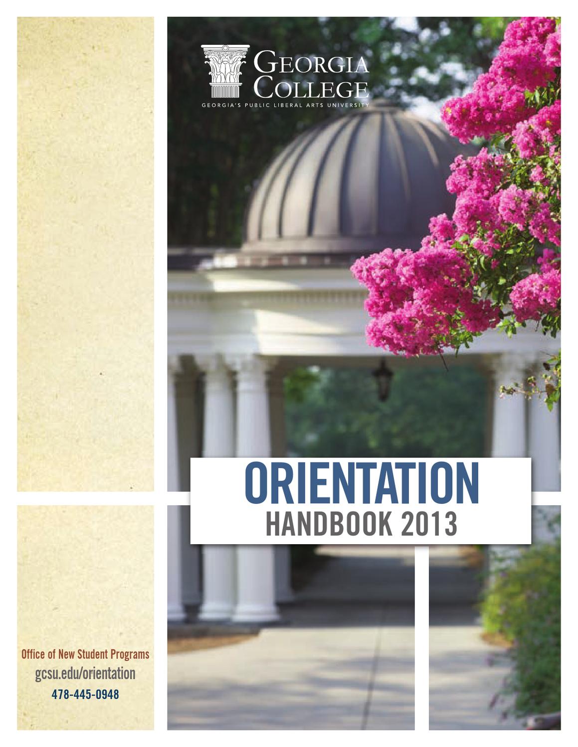 Orientation Handbook 2013 by Georgia College & State University - Issuu