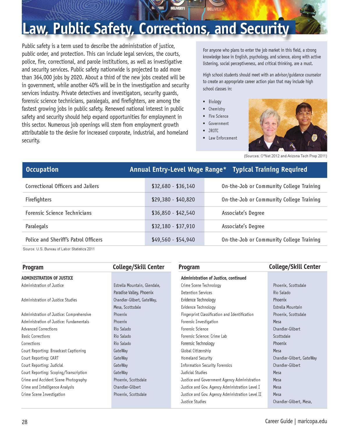 Law, Public Safety, Corrections, and Security | Career Guide 2013 ...