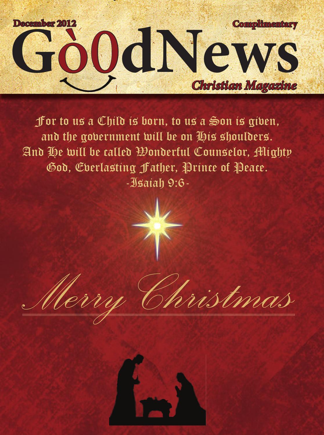 december-2012 by GoodNews Christian Magazine - Issuu