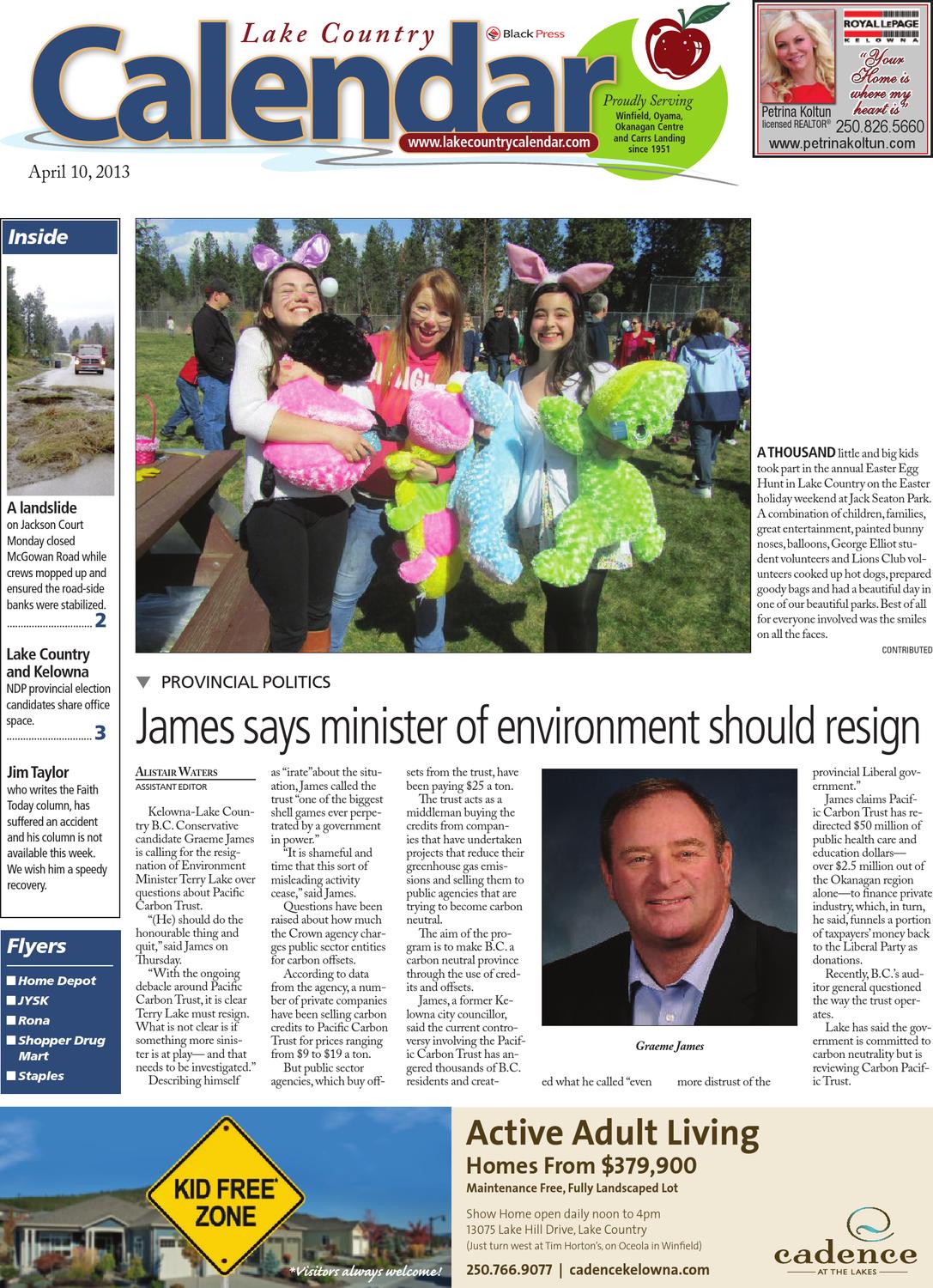 Lake Country Calendar, April 10, 2013 by Black Press Media Group - Issuu