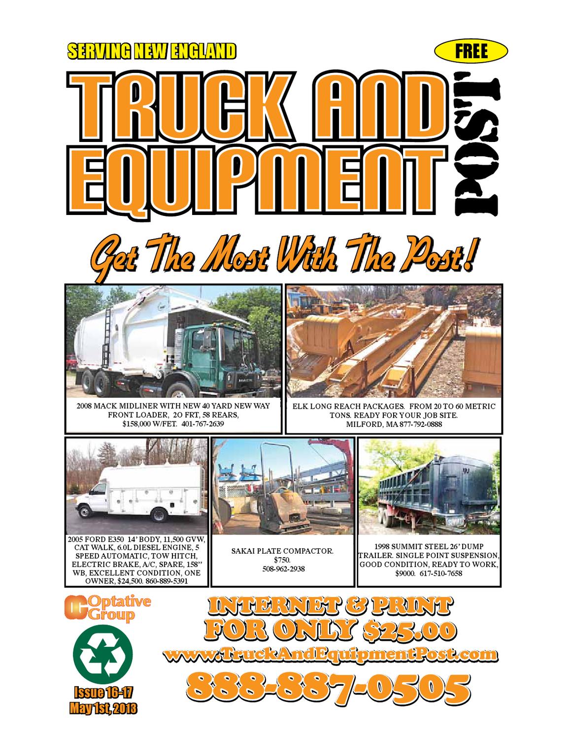 Truck And Equipment Post - Issue 16-17, 2013 by 1ClickAway - Issuu