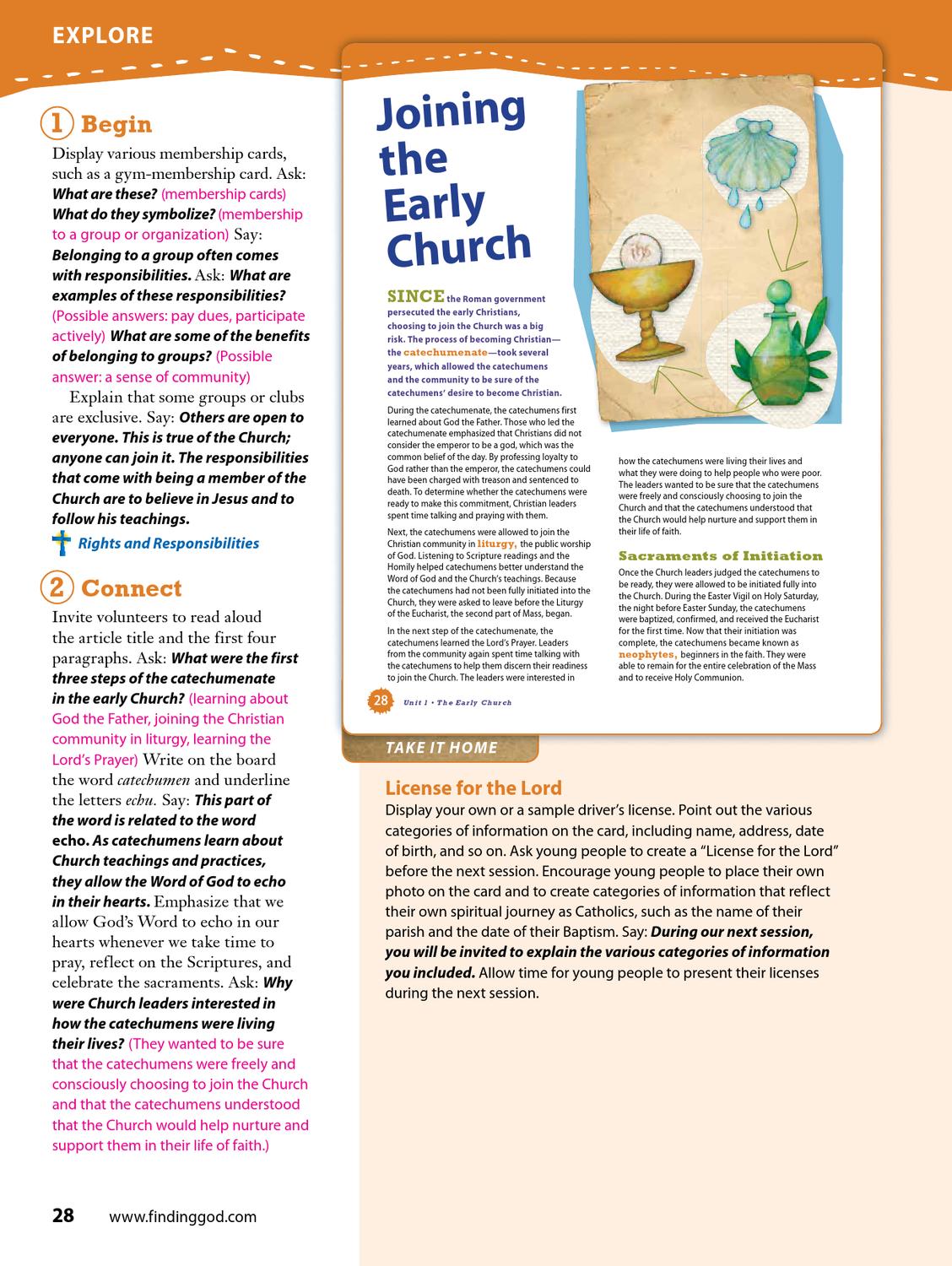 Finding God 2013 Grade 8 School Catechist Guide | PART 1 by Loyola ...