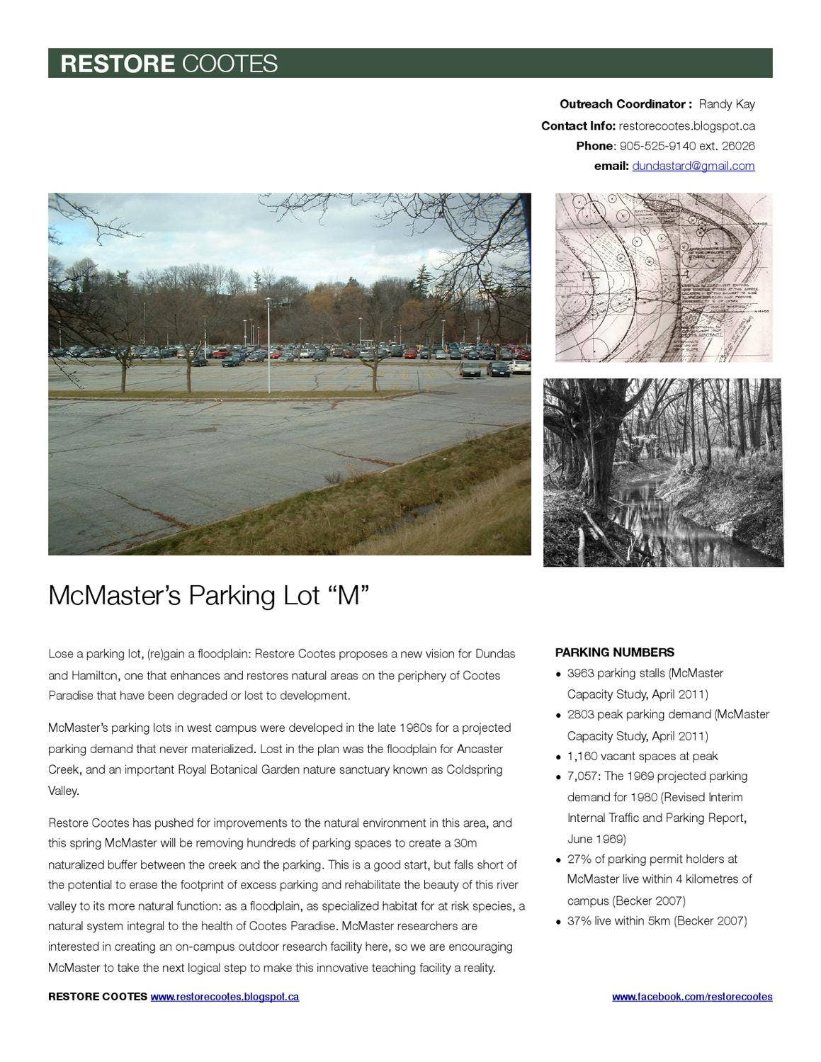 Restore Cootes at McMaster's Parking Lot "M" by Randy Kay - Issuu