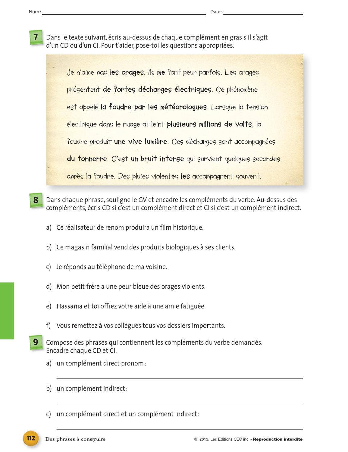 Trésors de la grammaire_6e année by Les Éditions CEC - Issuu