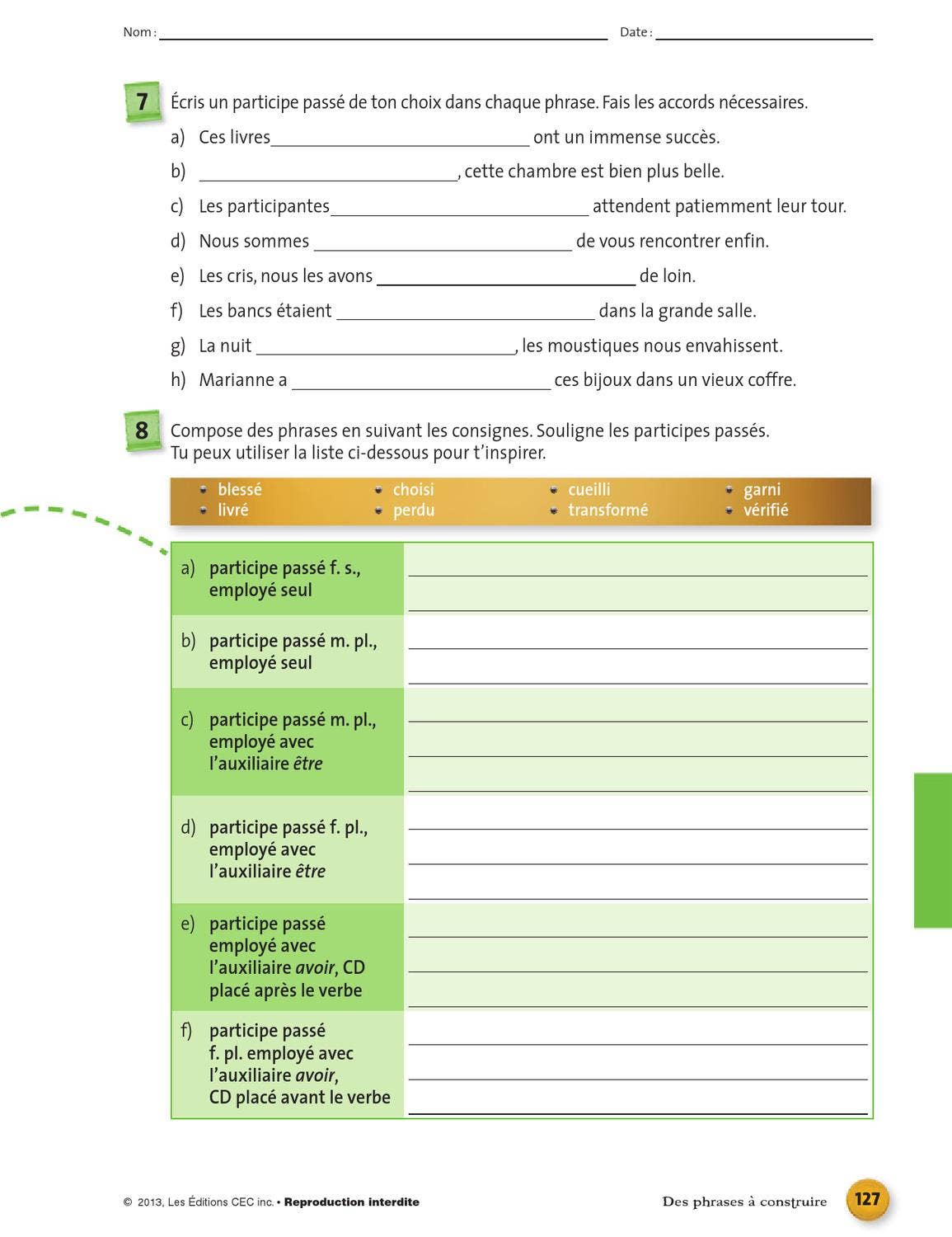 Trésors de la grammaire_6e année by Les Éditions CEC - Issuu