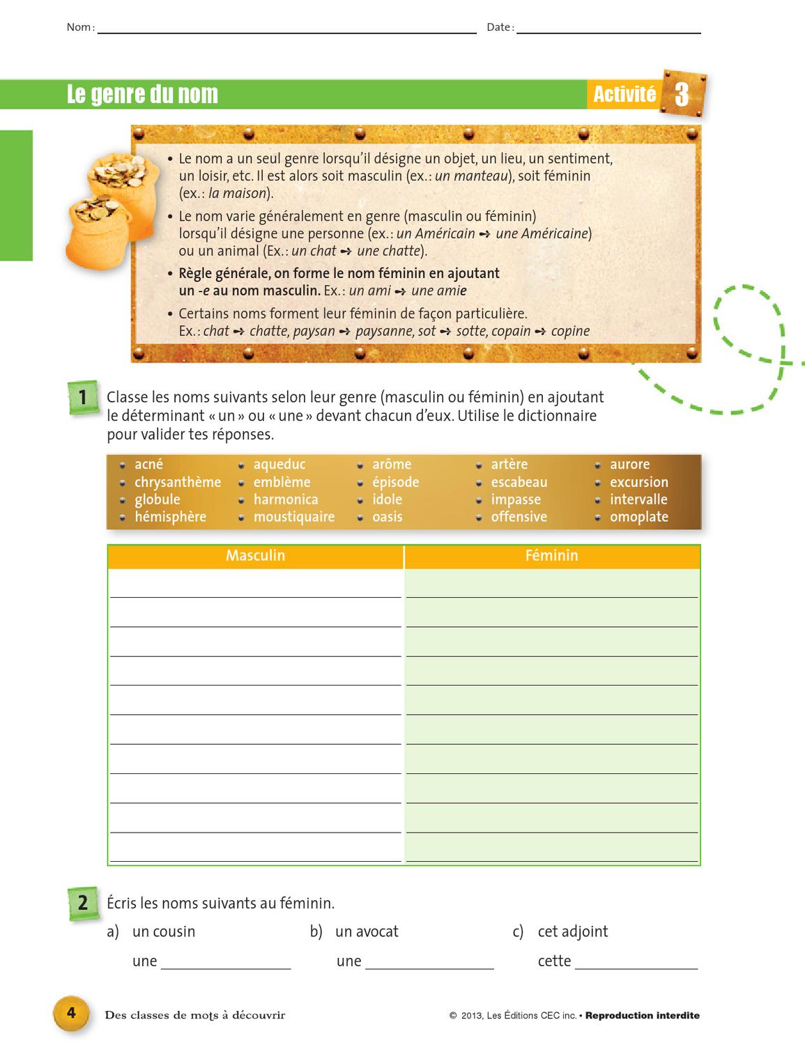 Trésors de la grammaire_6e année by Les Éditions CEC - Issuu