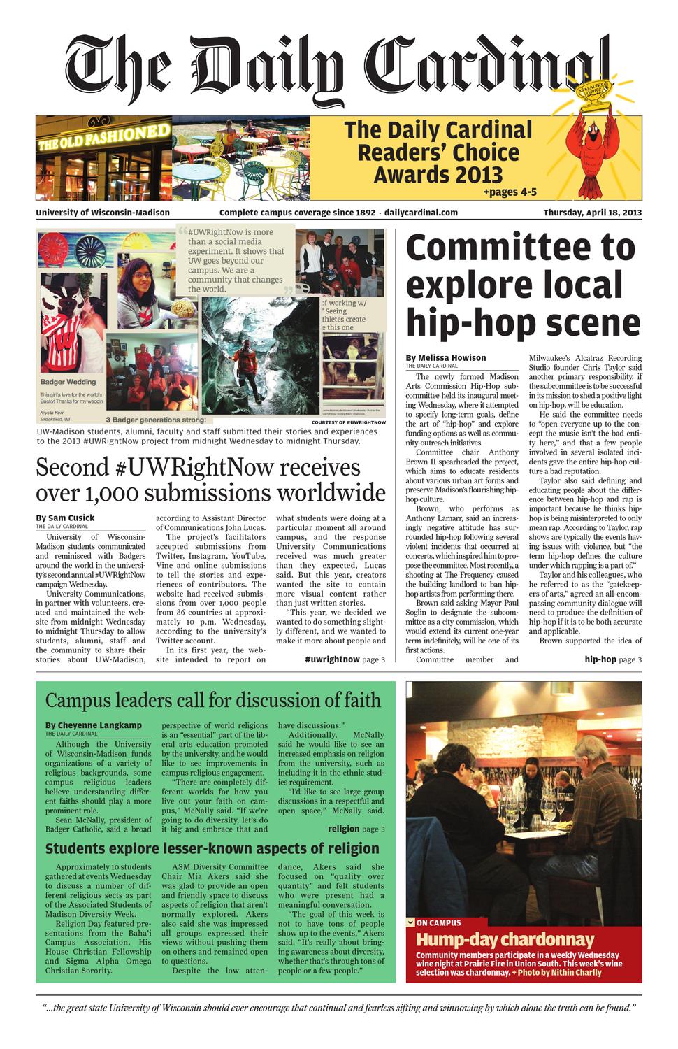 The Daily Cardinal by The Daily Cardinal - Issuu