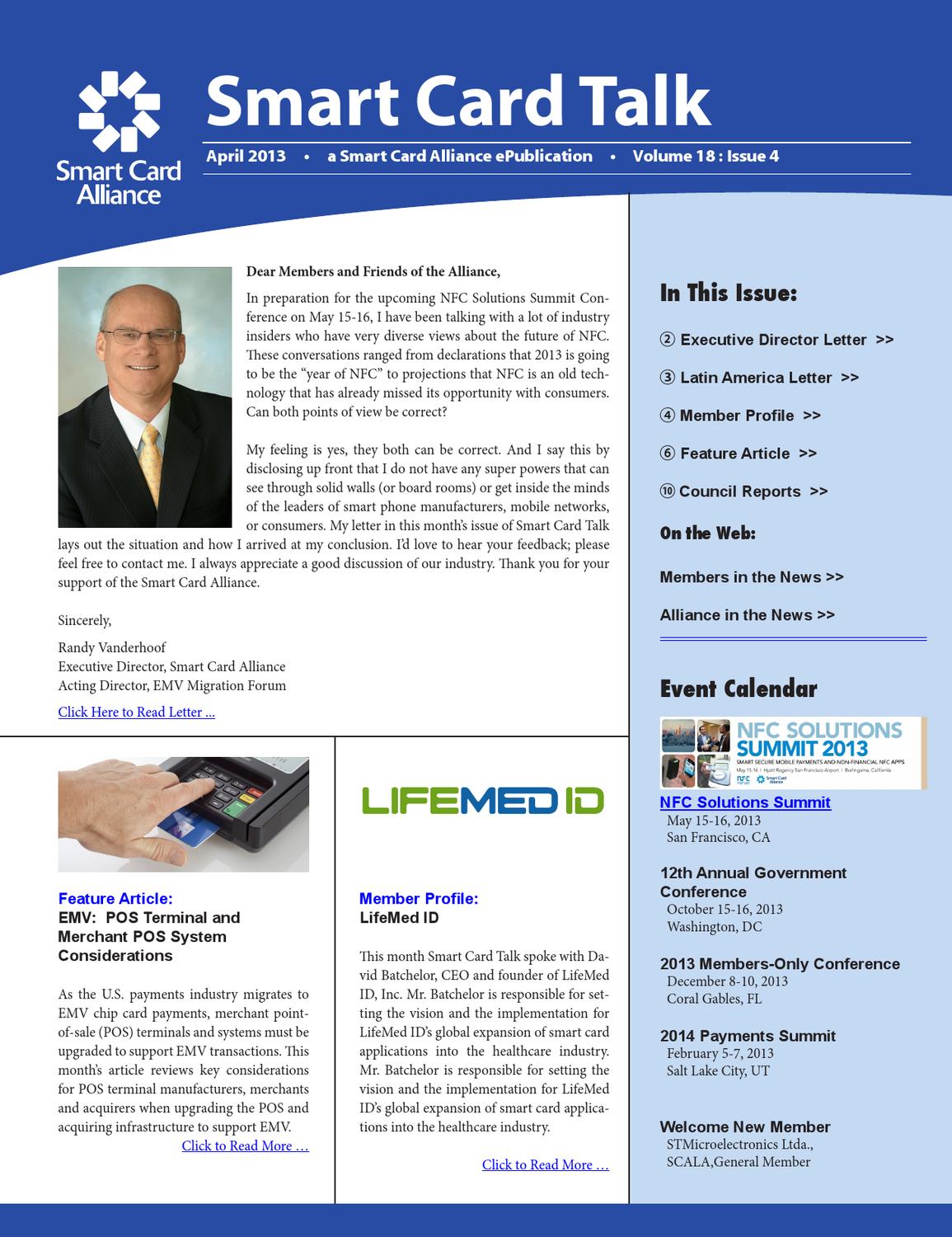 Smart Card Talk, April Issue by Secure Technology Alliance - Issuu