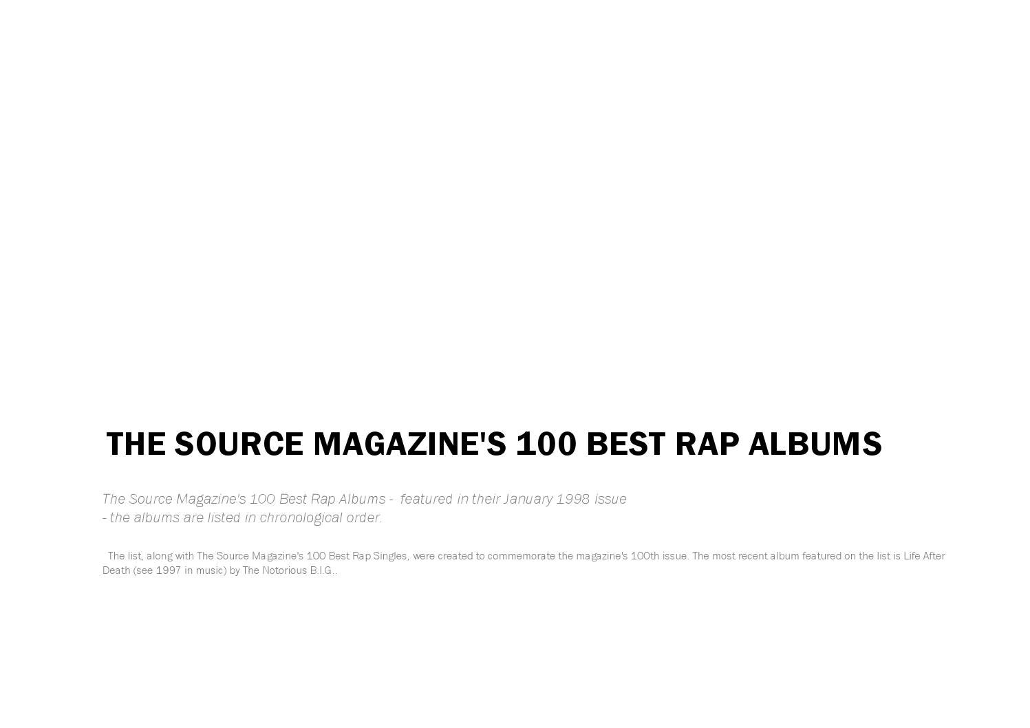 The source magazine's 100 best rap albums by Michael Bech - Issuu