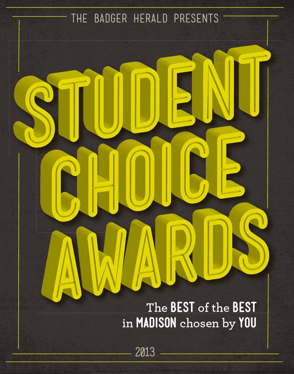 2013 Student Choice Awards by The Badger Herald - Issuu