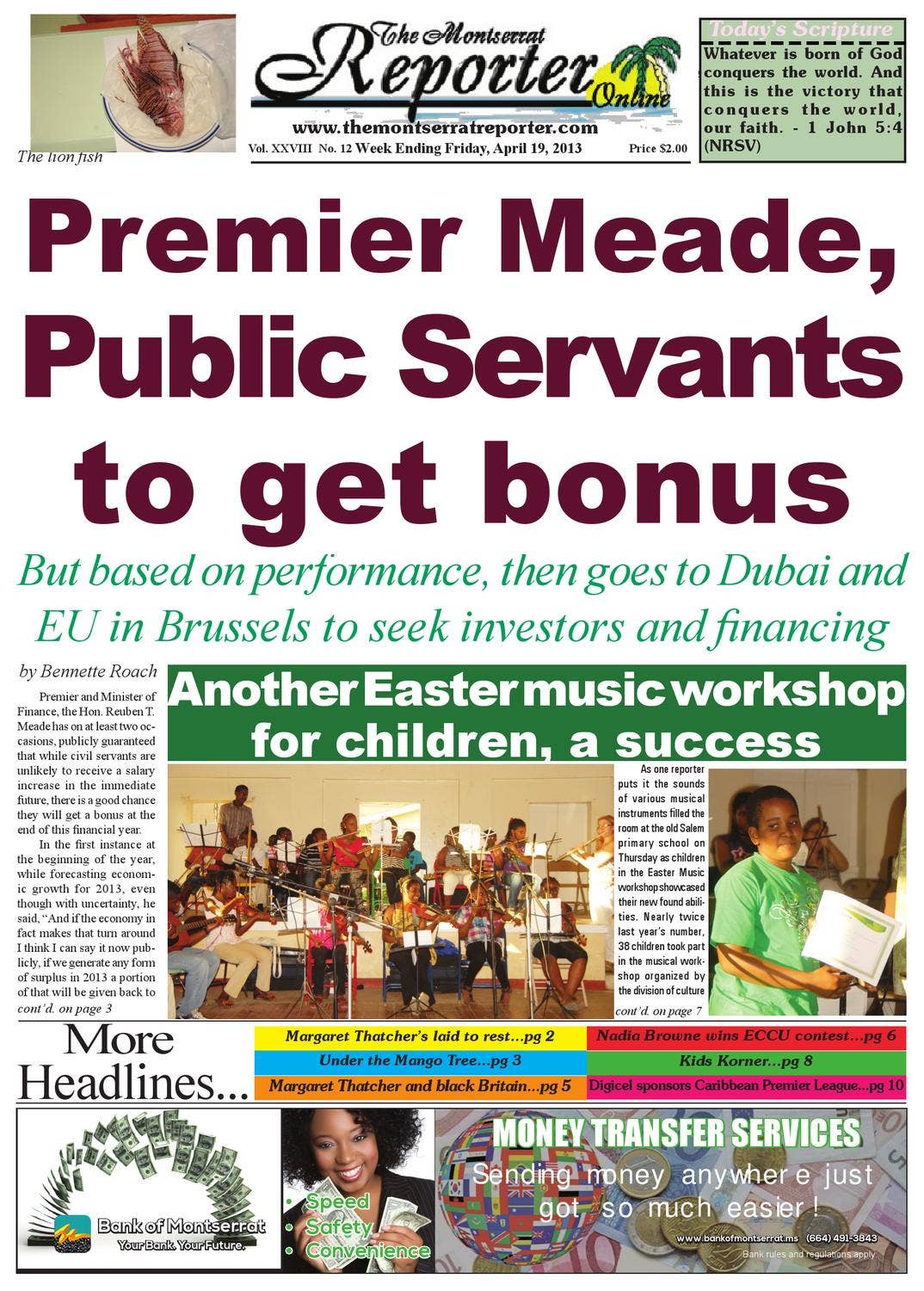 The Montserrat Reporter- April 19 2013 by The Montserrat Reporter - Issuu