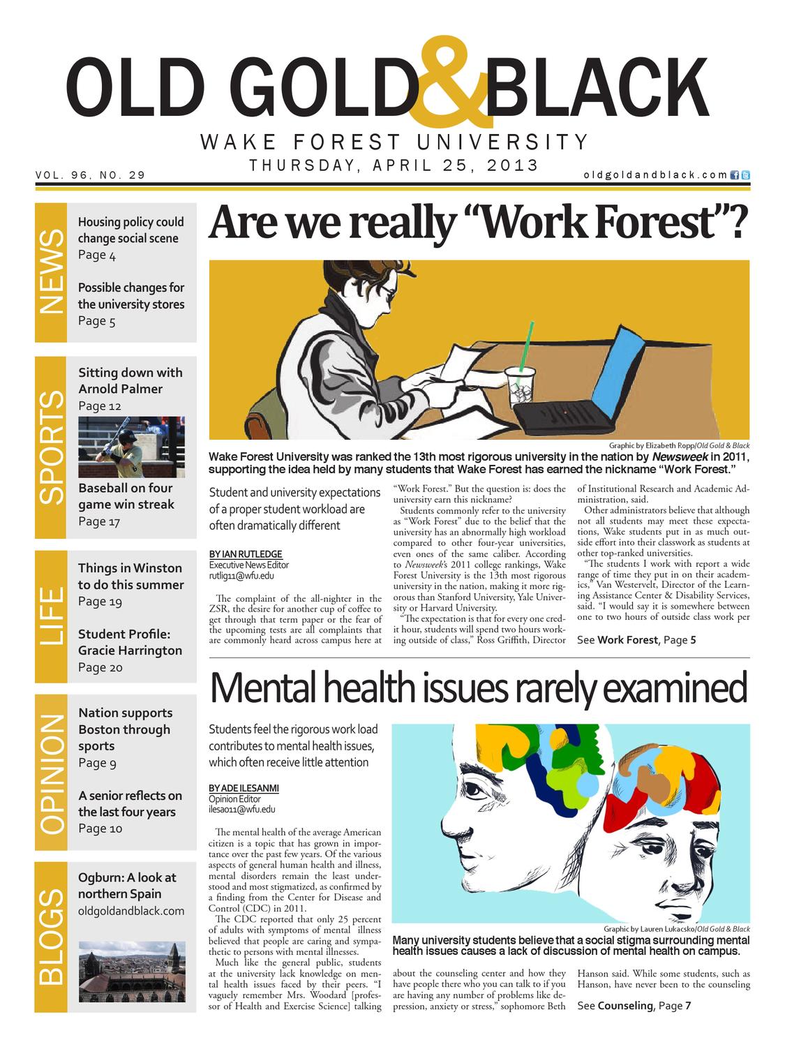 4.25.13 by Old Gold & Black - Issuu