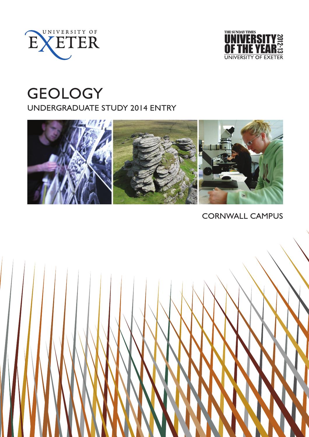 Geology brochure 2014 by University of Exeter - Issuu
