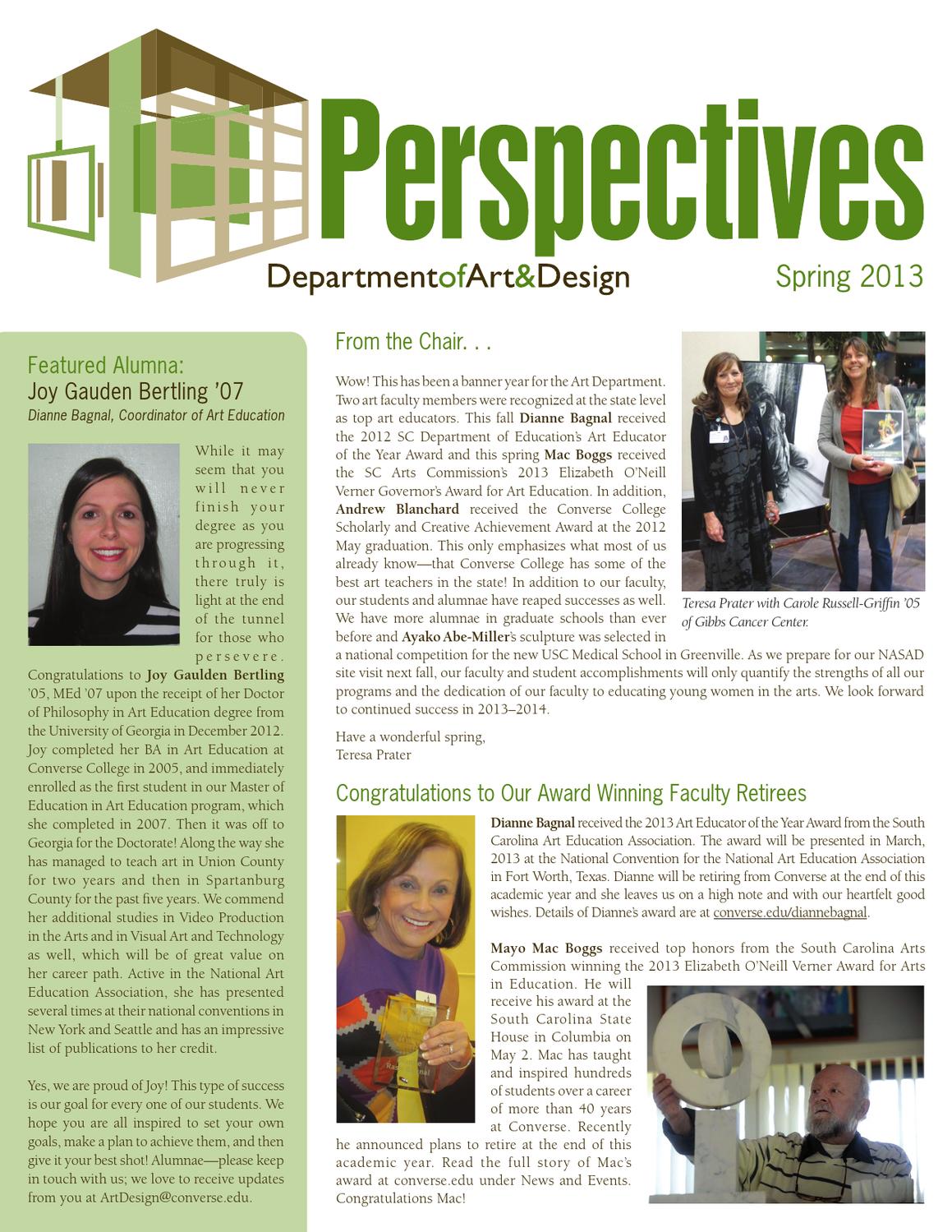 Perspectives Spring 2013 by Converse College - Issuu