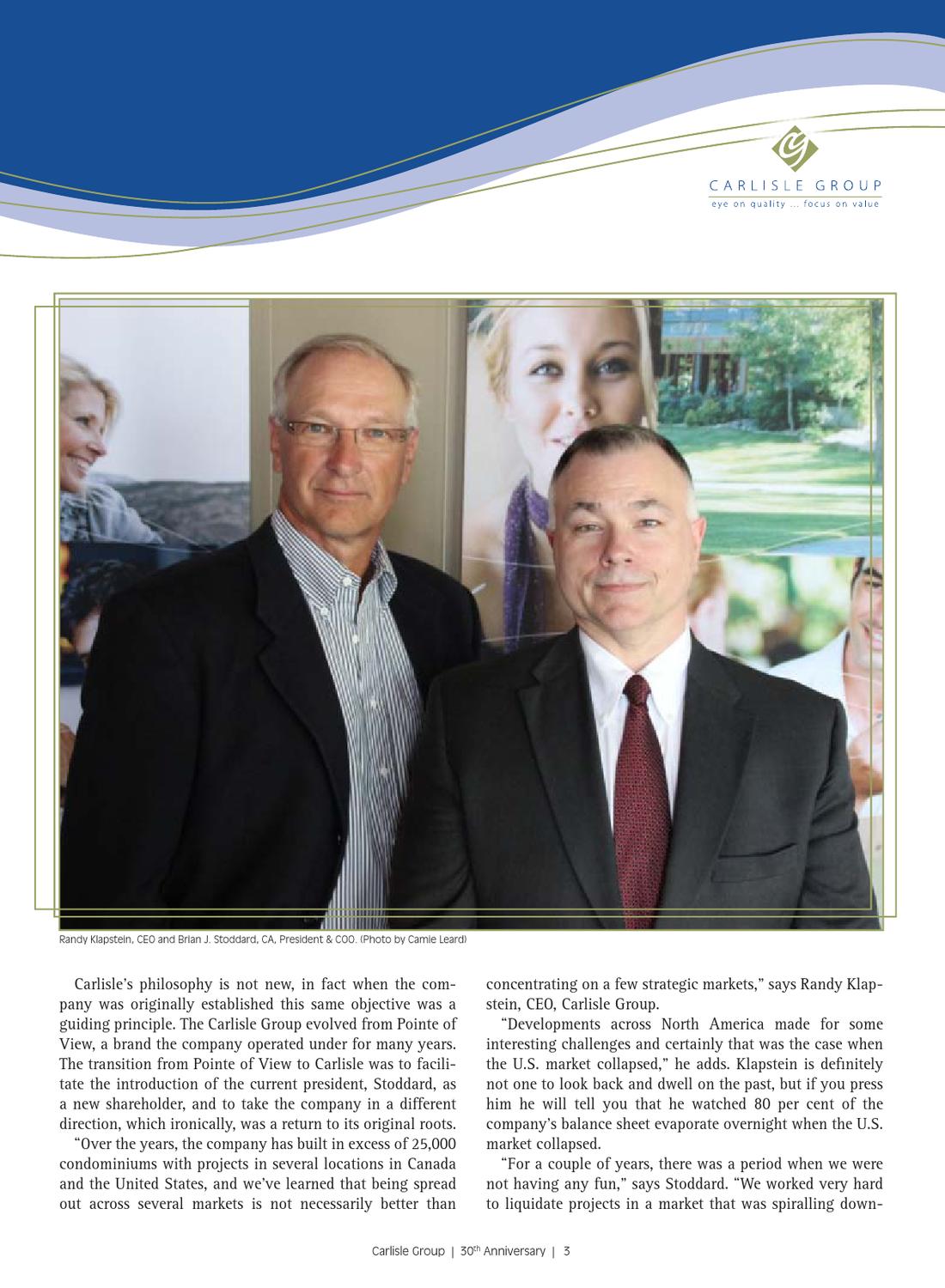 Carlisle Group 30th by Business in Calgary - Issuu