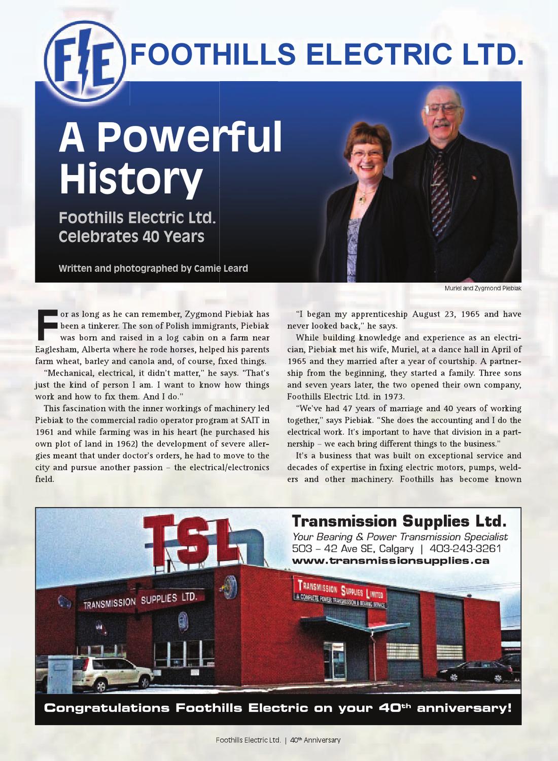 Foothills Electric profile by Business in Calgary - Issuu