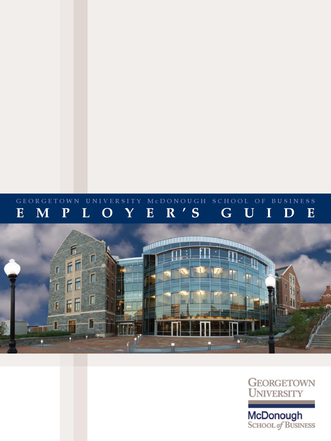 2013 Employers Guide by Georgetown University McDonough School of ...