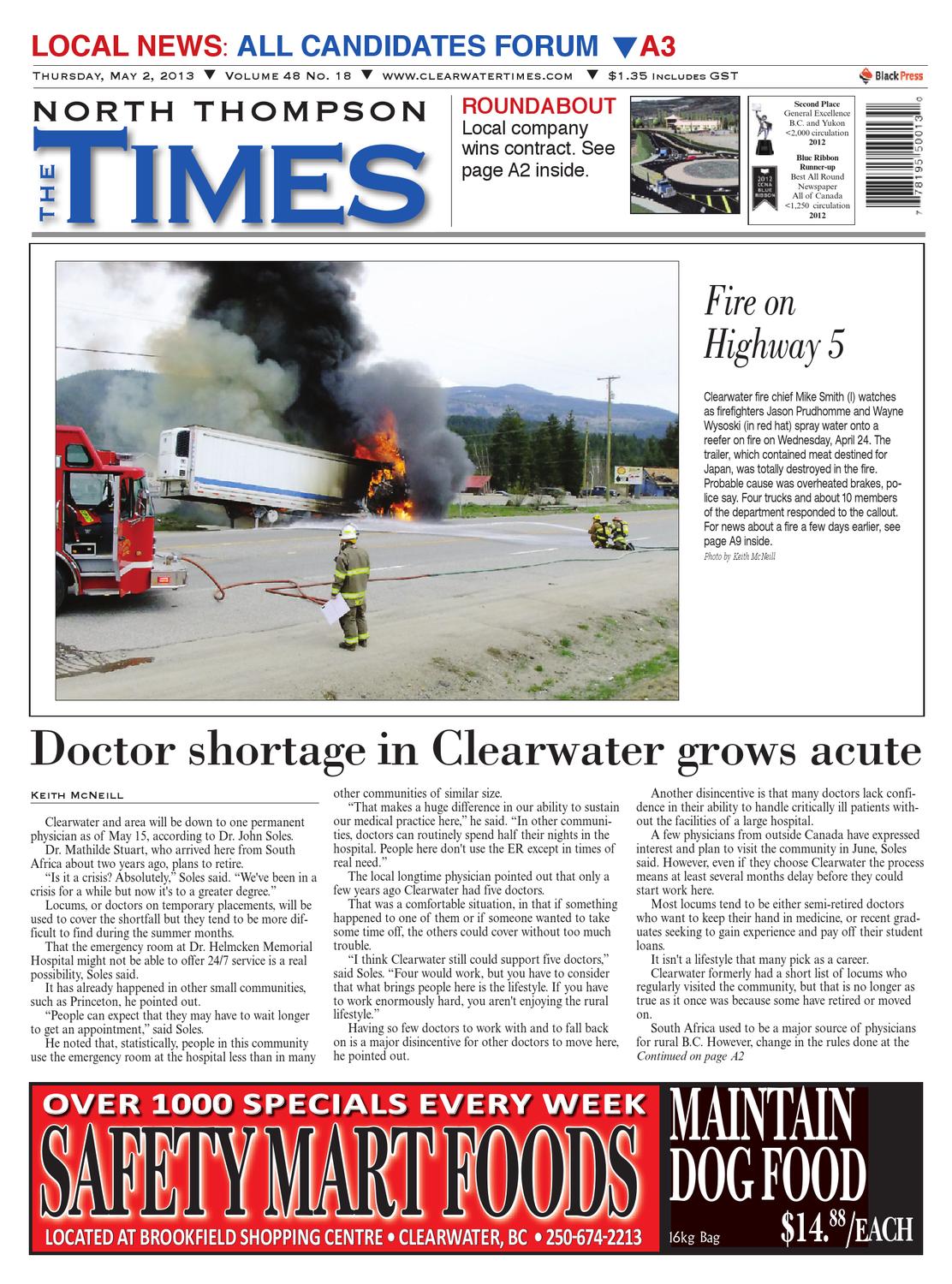 Clearwater Times, May 02, 2013 by Black Press Media Group - Issuu