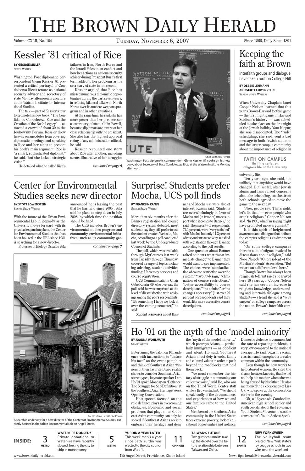 Tuesday, November 6, 2007 by The Brown Daily Herald - Issuu