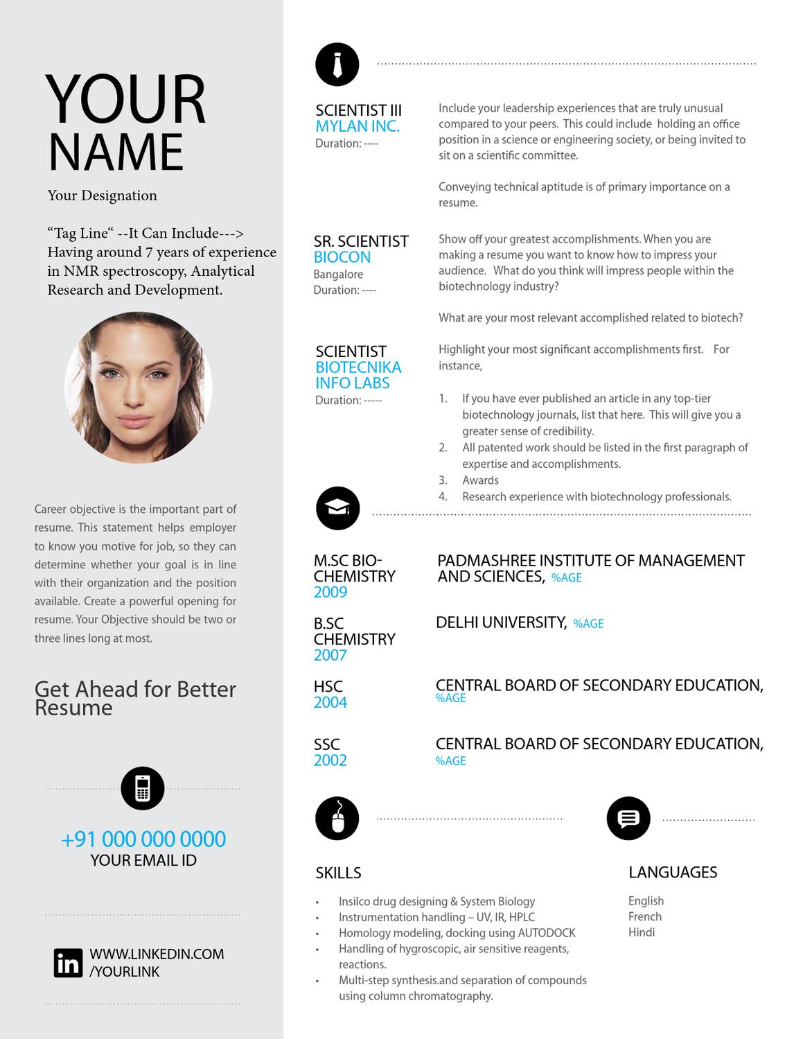 Resume Design 1 by BioTecNika - Issuu