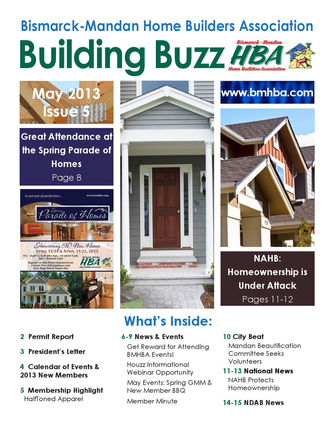 May 2013 Building Buzz by Bismarck-Mandan Home Builders Association - Issuu