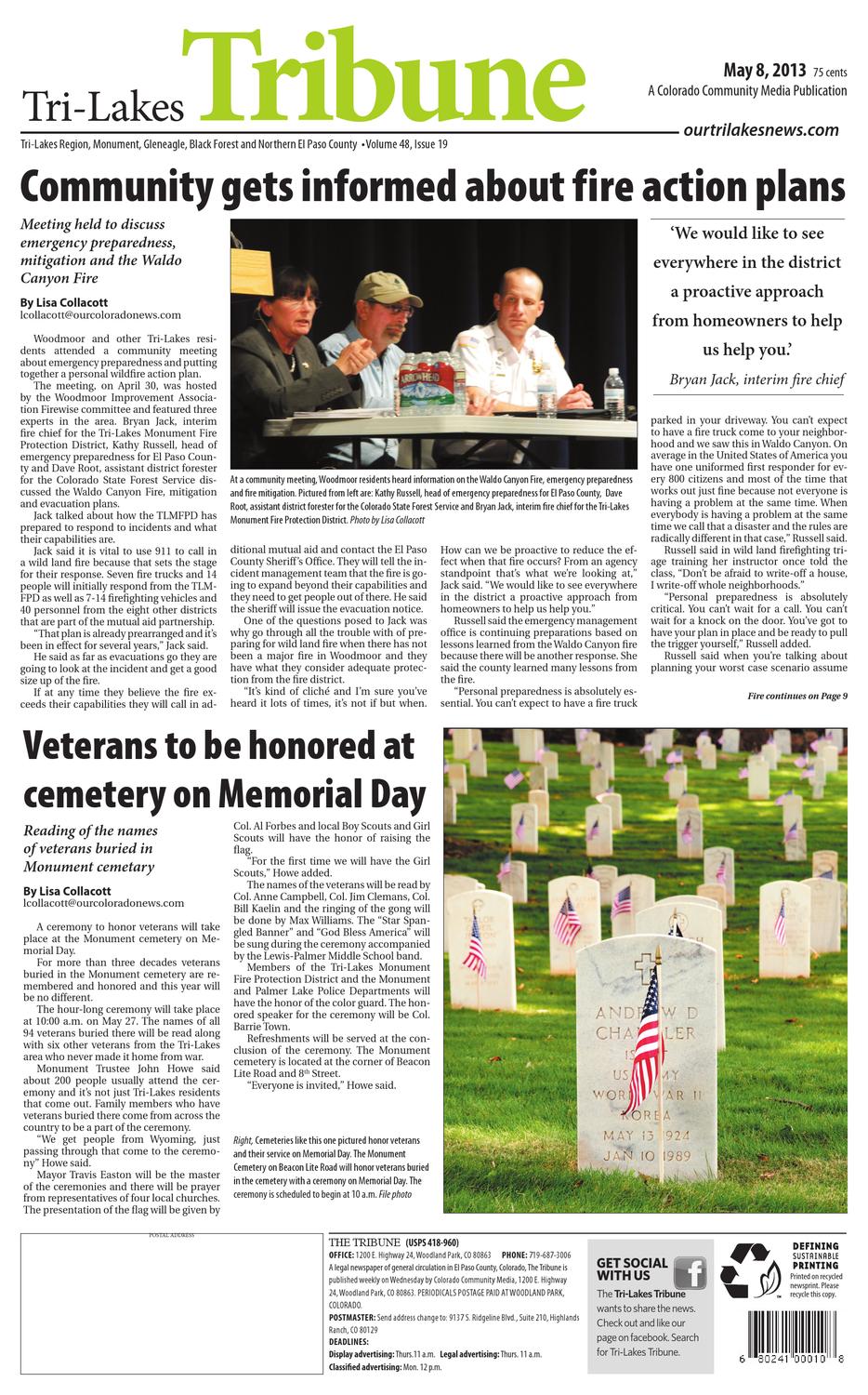 Tri-Lakes Tribune 050913 by Colorado Community Media - Issuu