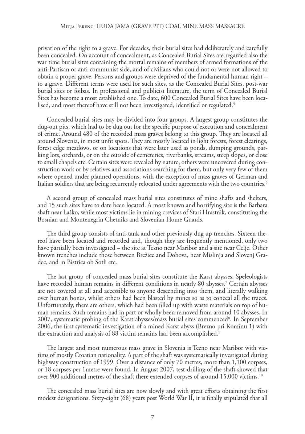 HUDA JAMA (GRAVE PIT): COAL MINE MASS MASSACRE by Znanstvena zalozba FF ...