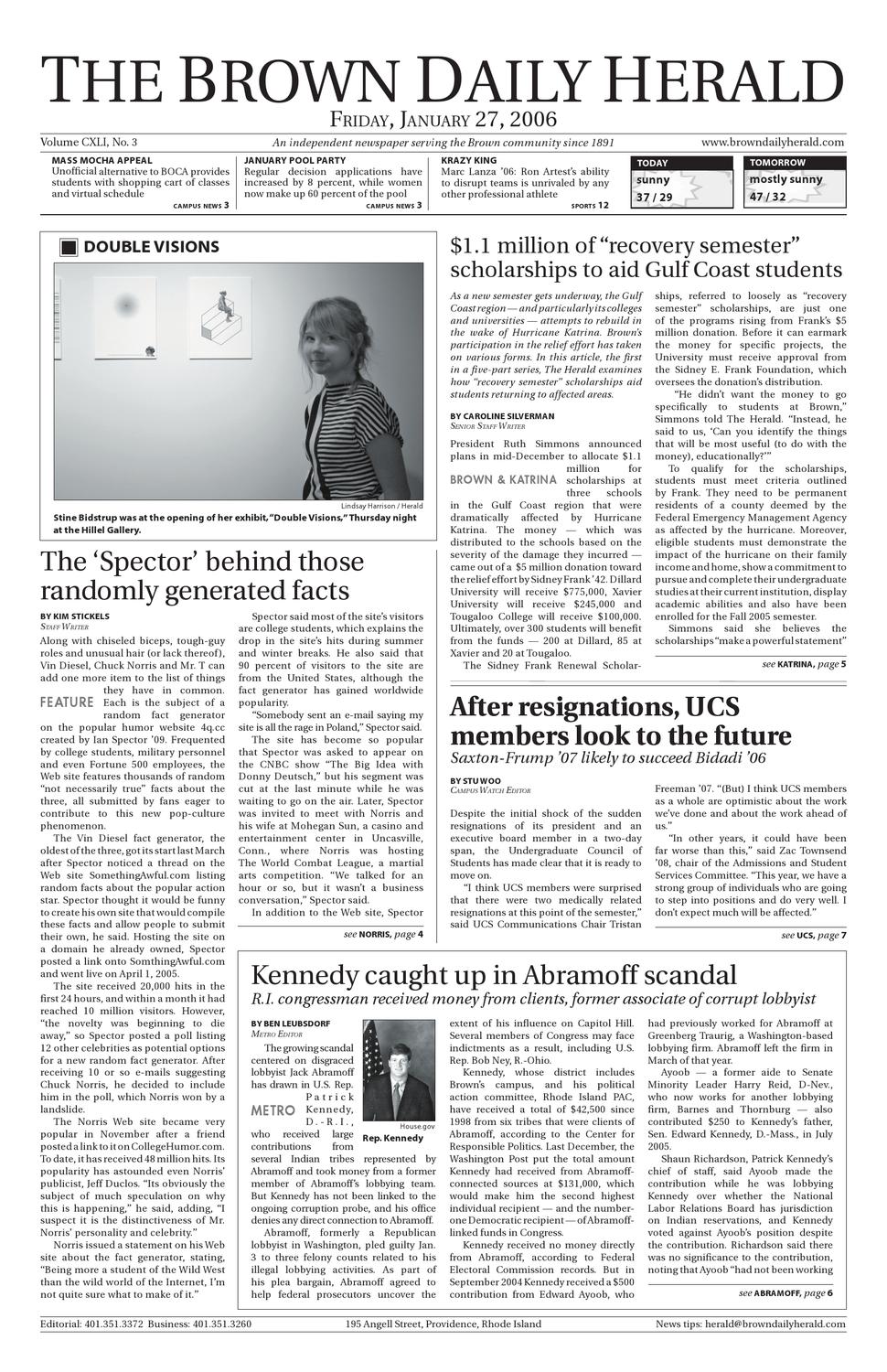 Friday, January 27, 2006 by The Brown Daily Herald - Issuu