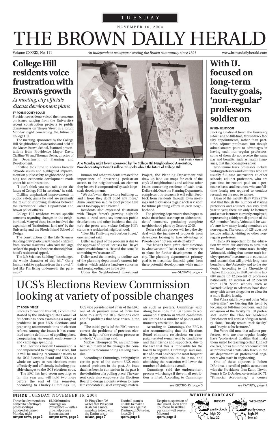 Tuesday, November 16, 2004 by The Brown Daily Herald - Issuu