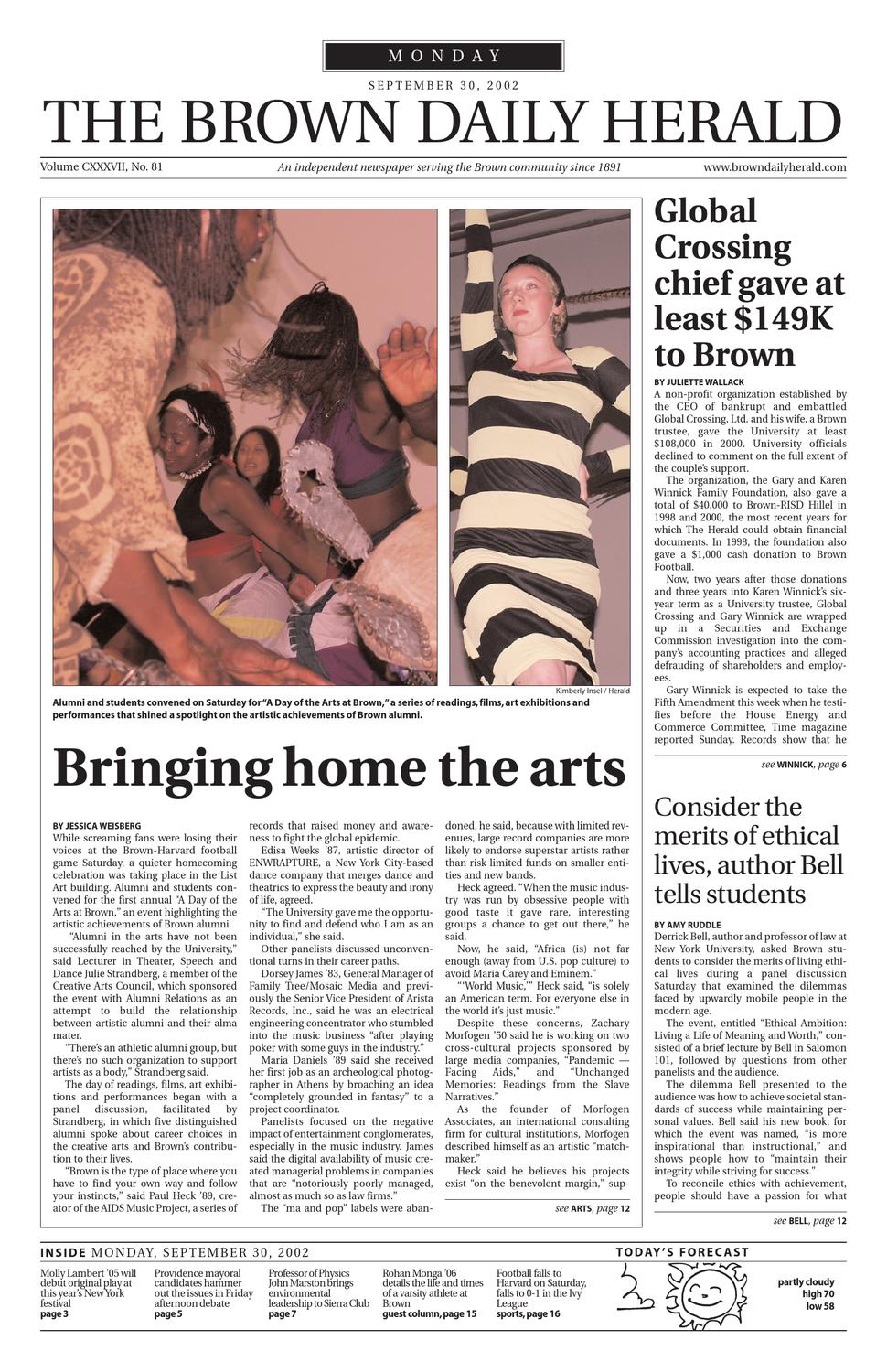 Monday, September 30, 2002 by The Brown Daily Herald - Issuu