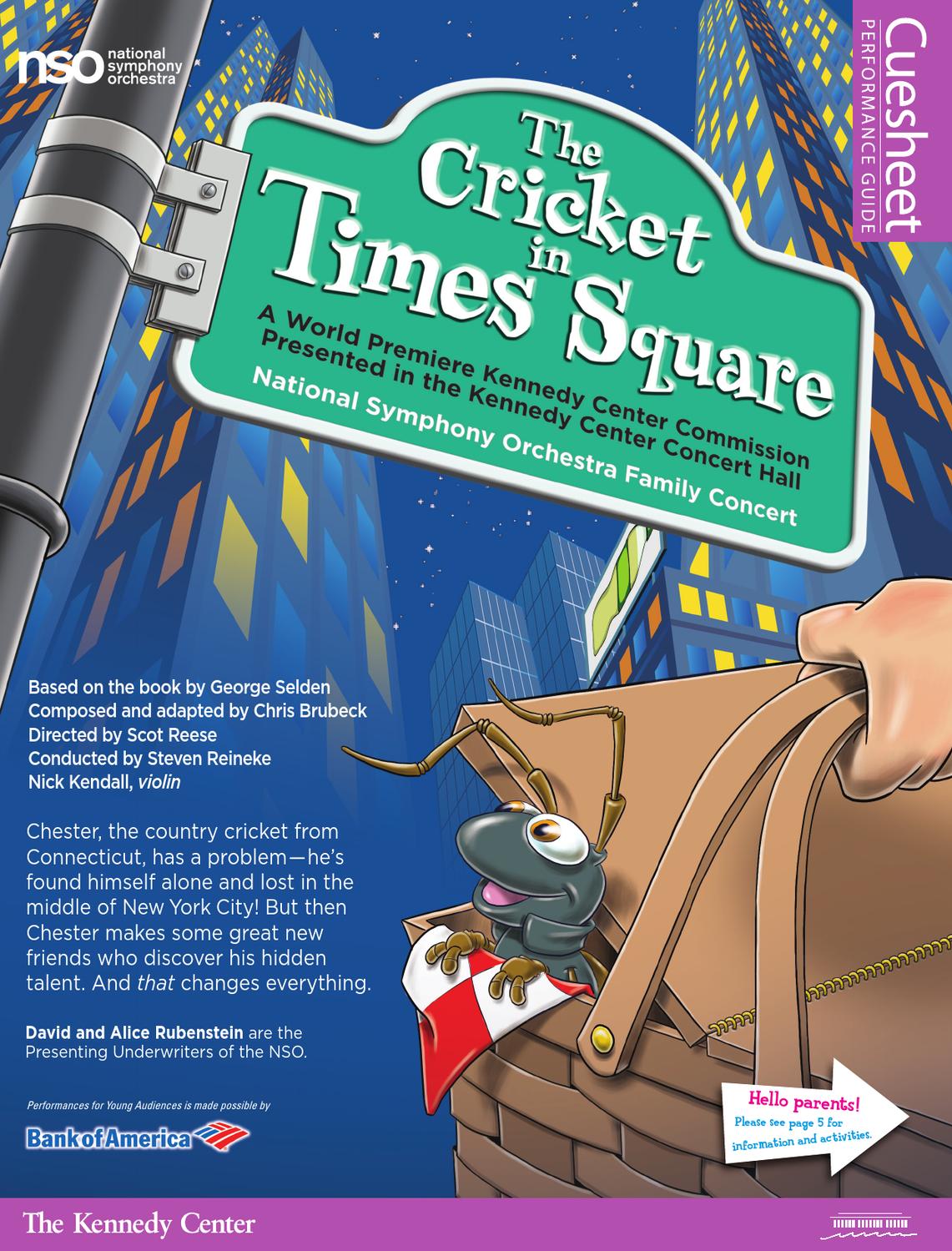 The Cricket in Times Square: National Symphony Orchestra Family Concert ...