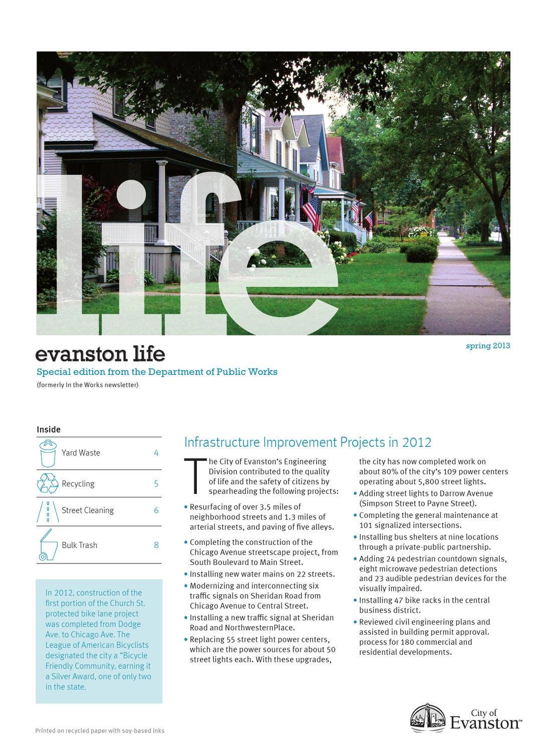 2013 Public Works Newsletter by City of Evanston - Issuu